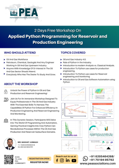 Petroleum Engineers Association |2 Days Free Workshop On Applied Python ...